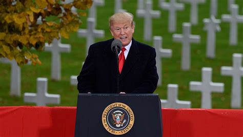 President Trump Honors Fallen Soldiers During Armistice Day Speech Iheart