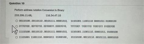 Perform Address Notation Conversion To Binary Chegg Com