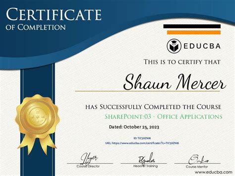 Educba Certificate Shaun Mercer