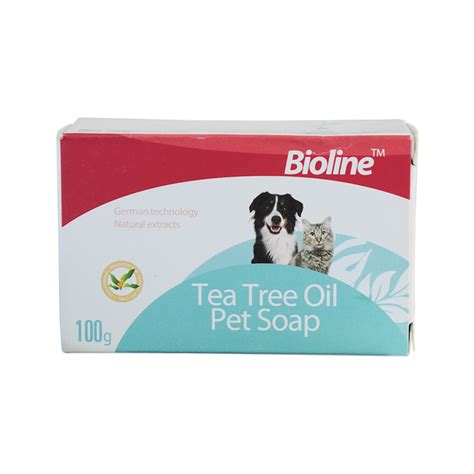 Сапун за дом любимци Bioline с масло от чаено дърво за кучета и котки
