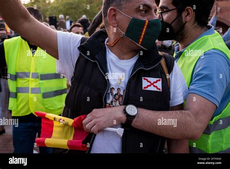 A Vox Supporter Shouts Slogans During The Demonstration And Campaign