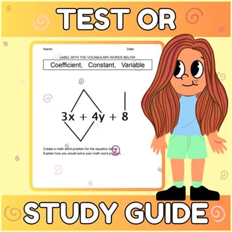 Coefficient Constant Variable Labeling And Create A Math Word Problem