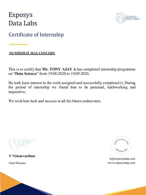tony ajay aloysius on linkedin datascience internship