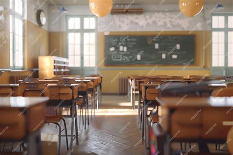Premium Photo A Looping Animation Of A Classroom With Desks And A Chalkboard Concept Animated