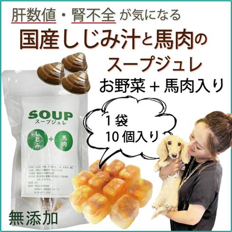 犬用厳選！包丁いらず 国産無添加しじみ汁と馬肉のスープジュレ 肝臓・腎臓サポート 水分補給 健康に長生き 毎日続けられる価格設定 トッピングに