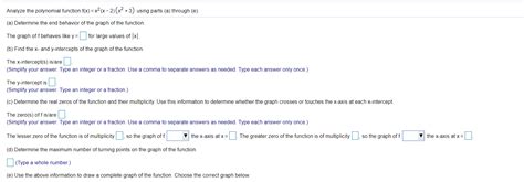 Solved Analyze The Polynomial Function F X X2 X 2 X2