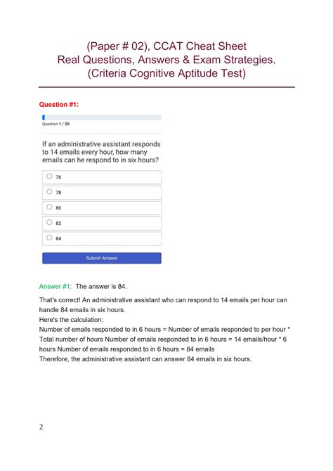 Solution Ccat Cheat Sheet Paper02 Real Questions Answers Exam