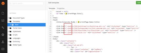 Redirecting On Webpages But Css Are Not Included Templates Partial