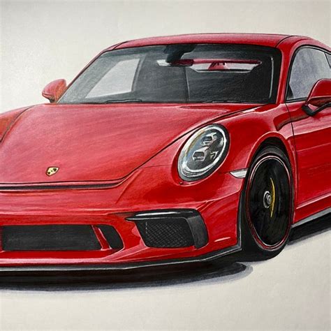 Drawing Porsche 911 Gt3 Rs Etsy