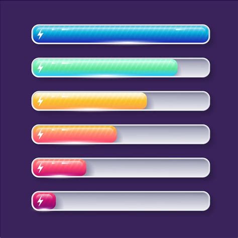 Free Vector Gradient Video Game Health Bar Element
