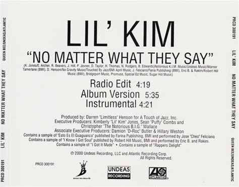 Lil Kim No Matter What They Say 2000 Cd Discogs
