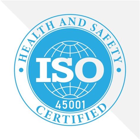 Iso 45001 Certification Stamp Flat Style Vector Image