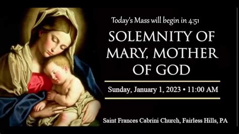 Solemnity Of Mary Mother Of God January 01 2023 Pennsylvania