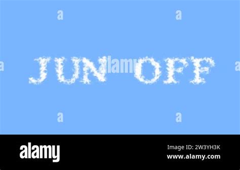 Jun Off Cloud Text Effect Sky Isolated Background Animated Text Effect
