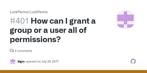 How Can I Grant A Group Or A User All Of Permissions · Issue 401