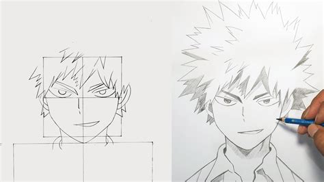 How To Draw Bakugou Katsuki Super Easy My Hero Academia Youtube