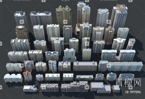 【建筑配楼3d模型】 现代vr无灯光有贴图max2016建筑配楼3d模型下载 Id997596 免费3dmax模型库 青模3d模型网