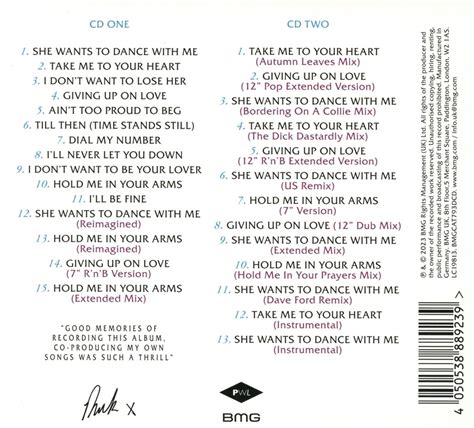 Rick Astley Hold Me In Your Arms Deluxe Edition 2 Cds Jpcde