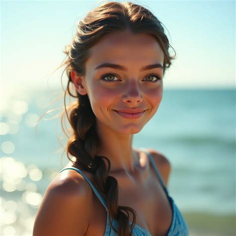 Anna Like Woman On Beach Stable Diffusion Online
