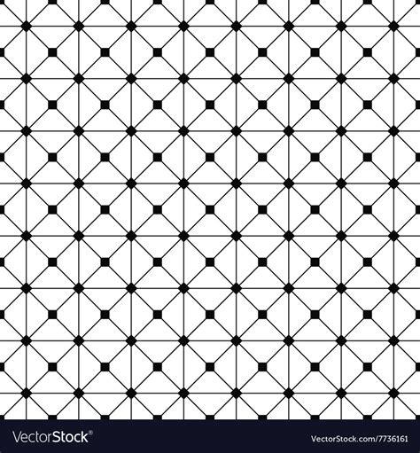 Seamless Monochrome Wired Grid Pattern Royalty Free Vector
