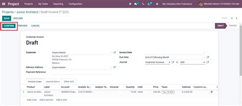 How To Invoice A Project In Odoo