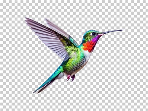 Колибри изолированы на прозрачном фоне Png Psd Премиум Psd Файл