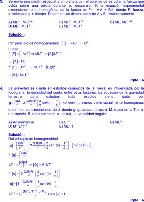 Dimensiones Ejercicios Resueltos De AnÁlisis Dimensional