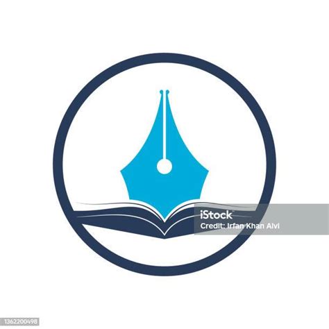 Conception Du Logo Vectoriel Du Stylo De Livre Vecteur De Conception De