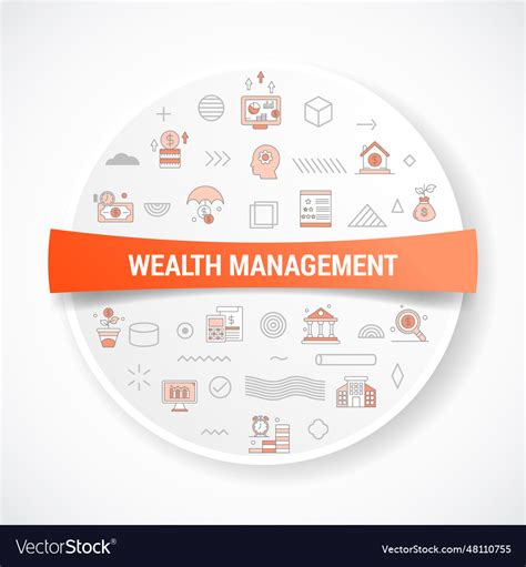 Wealth Management Concept With Icon Concept Vector Image