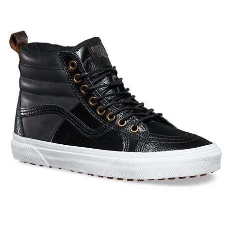 Vans Sk8 Hi 46 Mte Pebble Leather Black Snowboard Zezula