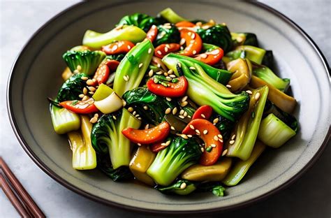 Premium Ai Image Bok Choy Stir Fry Vegan Recipe