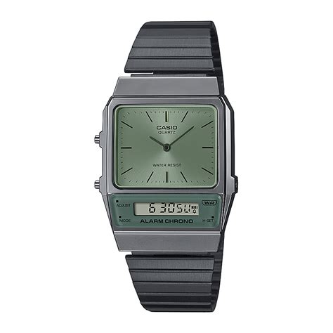 Reloj CASIO AQ 800EC 2A Resina Cromado Unisex Plateado Btime
