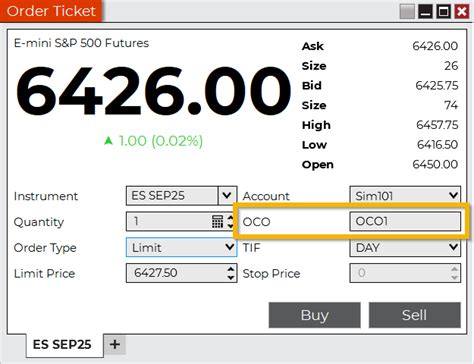 Ordens Oco One Cancels The Other Manuais Ninjatrader Desktop