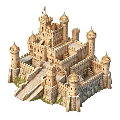 3d 렌더링 아이소메트릭 게임 성 게임 성 만화 Png 일러스트 및 이미지 에 대한 무료 다운로드 Pngtree