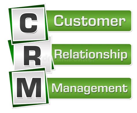 Crm Customer Relationship Management Green Grey Squares Vertical