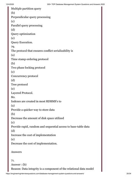 300 Top Database Management System Questions And Answers 2020 Pdf