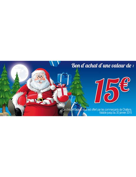 Chèques cadeaux sécurisés recto verso Joyeux Noël Père Noël BD Colibri