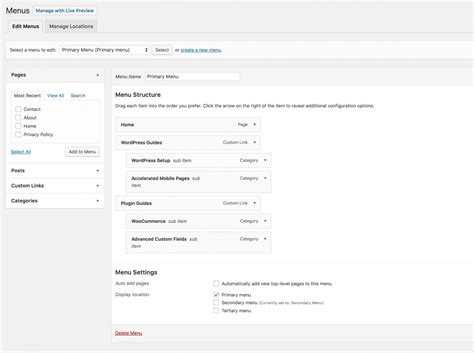 Register Custom Menus In WordPress How To Guide