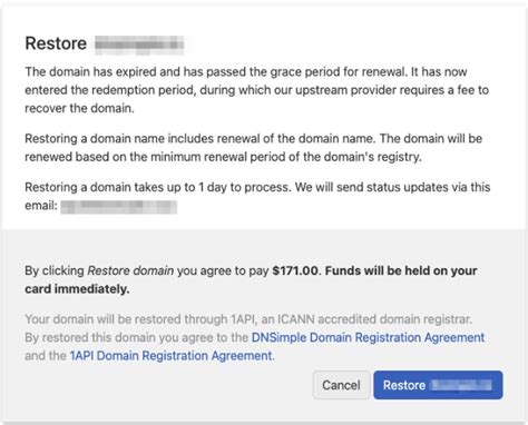 Restoring A Domain DNSimple Help