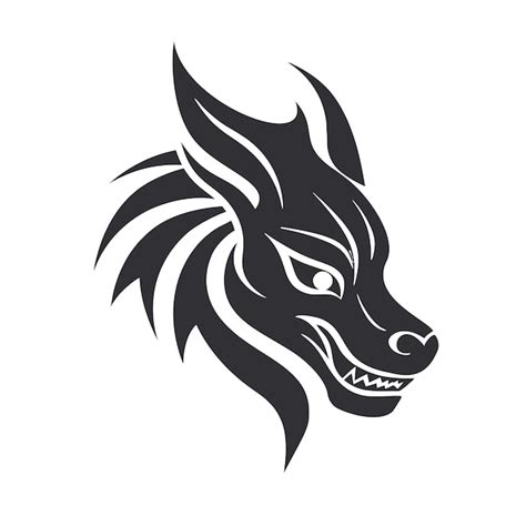 Premium Vector Dragon Head Vector Illustration Isolated On White