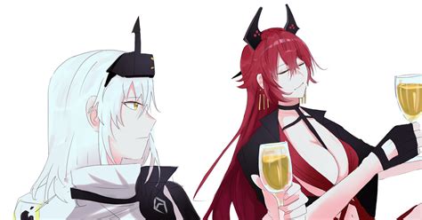 スノーホワイト勝利の女神nikke 似乎在评鉴饮料的二人 地表流浪汉のイラスト Pixiv