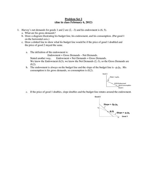 Problem Set 2 Answer Key Problem Set 2 Due In Class February 6 2012