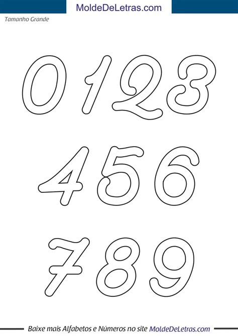Molde de Letras e Números Estilo Clear Line Para Baixar