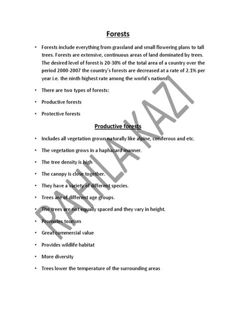 Forests Notes Pdf Deforestation Forests