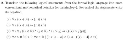 solved 2 translate the following logical statements from