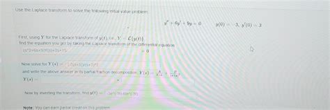 Solved Use The Laplace Transform To Solve The Following Chegg