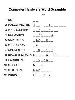 Computer Technology Lessons With Five Worksheets For 3rd Graders