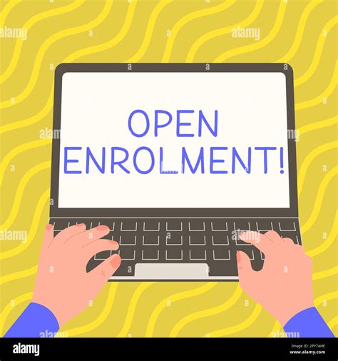 Sign Displaying Open Enrolment Internet Concept Student Public School