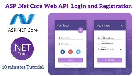 Login And Registration Using Aspnet Core Web Api And Sql Server Aspnet Core Web Api Tutorial