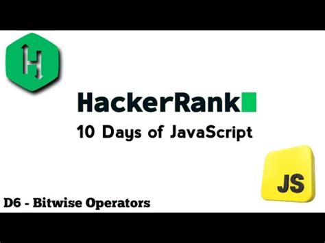 HackerRank JavaScript Day 6 Bitwise Operators YouTube